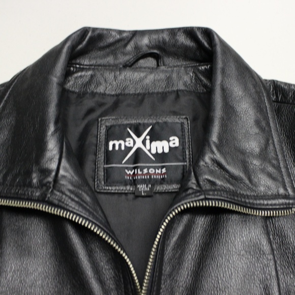 Wilsons Leather | Jackets & Coats | Wilsons Maxima Black Genuine ...